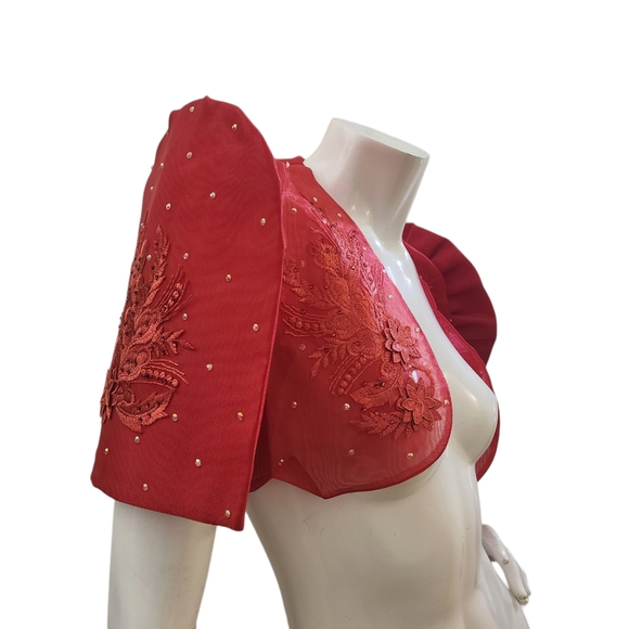 Jackets & Coats | Elegant Red Filipiniana Bolero | Poshmark